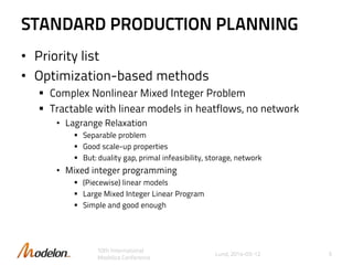 Short-term Production planning for district heating networks with ...