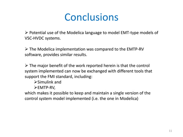 A Three Phase Vsc Hvdc Average Value Model Implementation Using Modelica And Software To