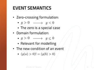Discontinuities handled with events in Assimulo | PPT