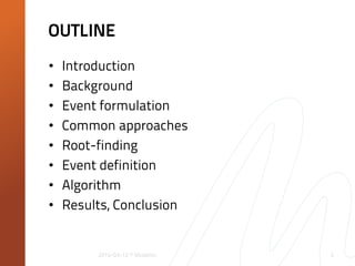 Discontinuities handled with events in Assimulo | PPT