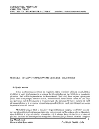 Modelimi i detaleve të makinave me ndihmën e | DOC