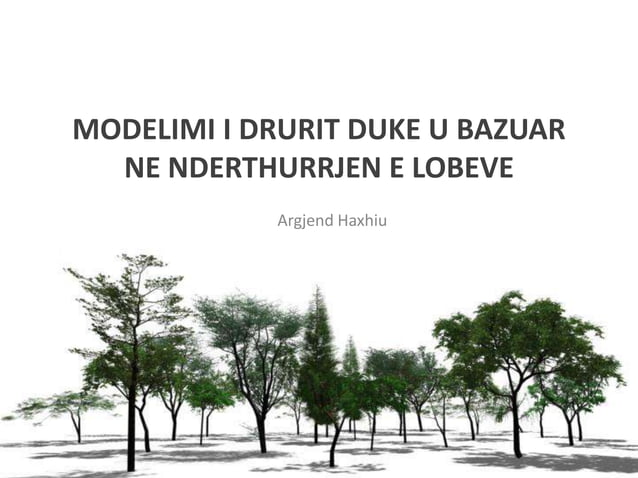 Modelimi i drurit duke u bazuar ne nderthurrjen e lobeve | PPTX