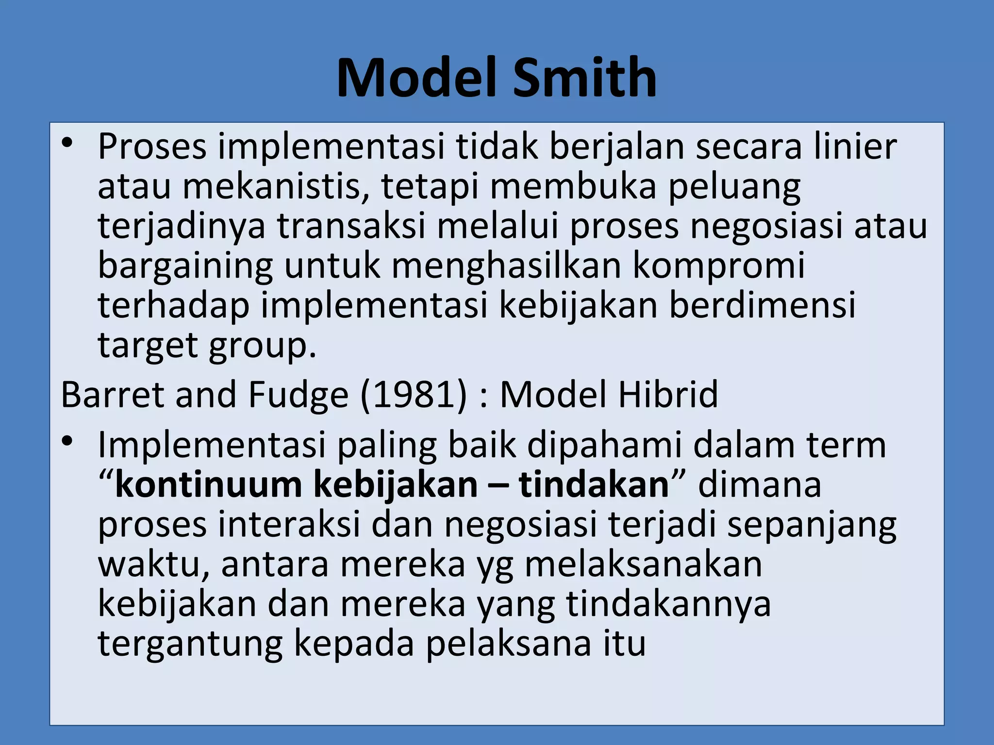 Model implementasi | PPT