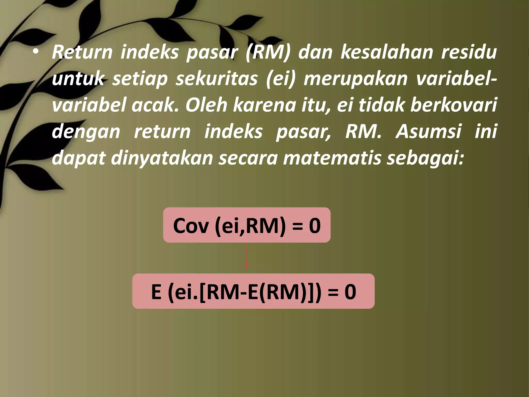 Model indeks tunggal ppt | PPTX