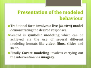 Modeling (Psychotherapy) | PPT | Free Download
