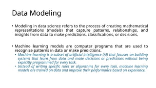 Fundamentals of Data Science Modeling Lec | PPTX