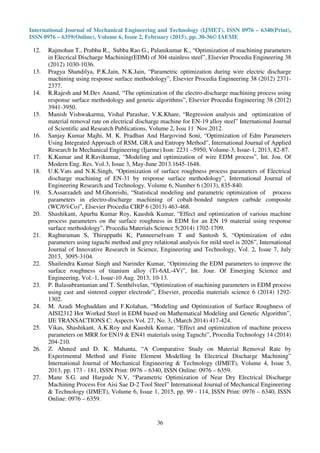 MODELING AND OPTIMIZATION OF EDM PROCESS PARAMETERS: A REVIEW | PDF