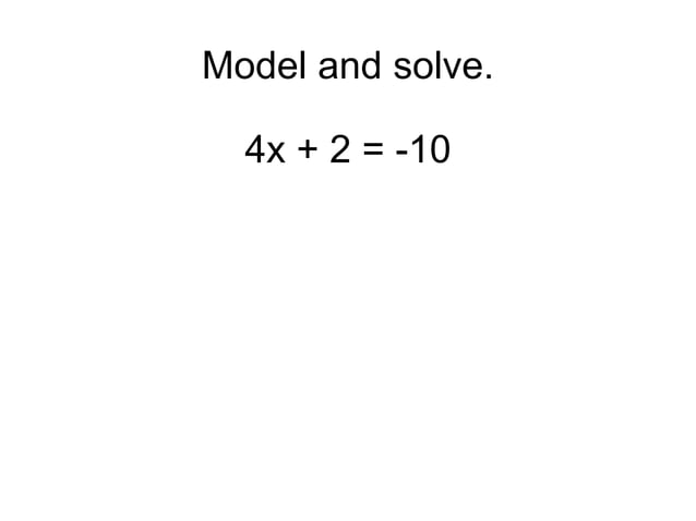 Modeling 2 Step Equations | PPT