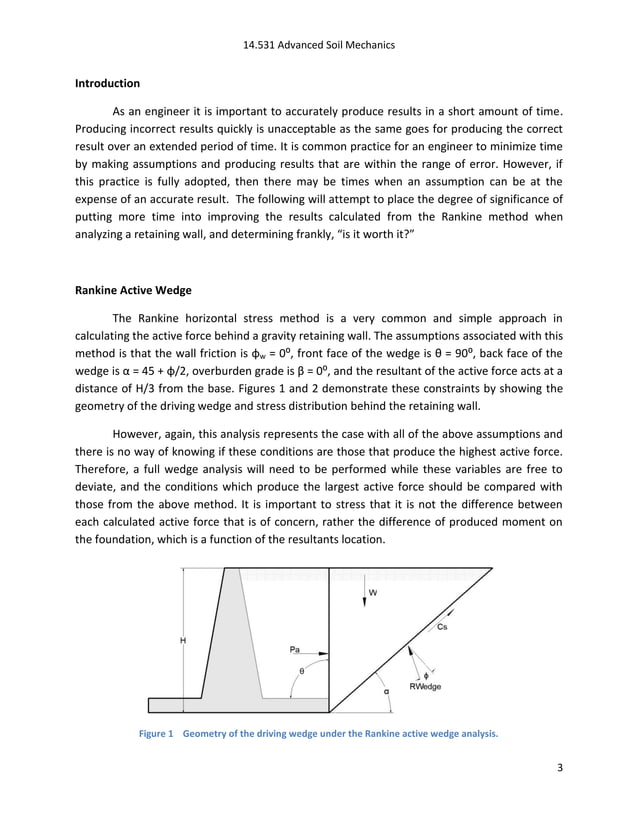 Modeling of the Active Wedge behind a Gravity Retaining Wall | PDF