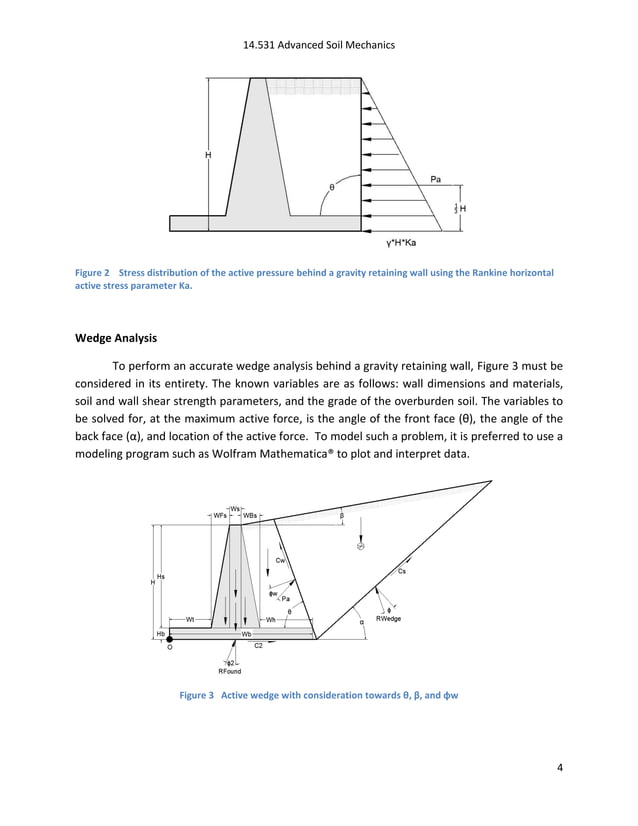 Modeling of the Active Wedge behind a Gravity Retaining Wall | PDF