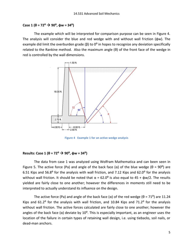 Modeling of the Active Wedge behind a Gravity Retaining Wall | PDF