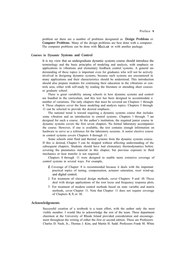 Modeling, analysis, and control of dynamic systems | PDF