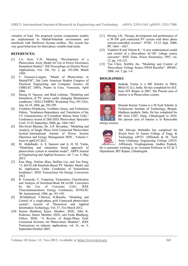 Modeling & analysis of standalone photovoltaic | PDF