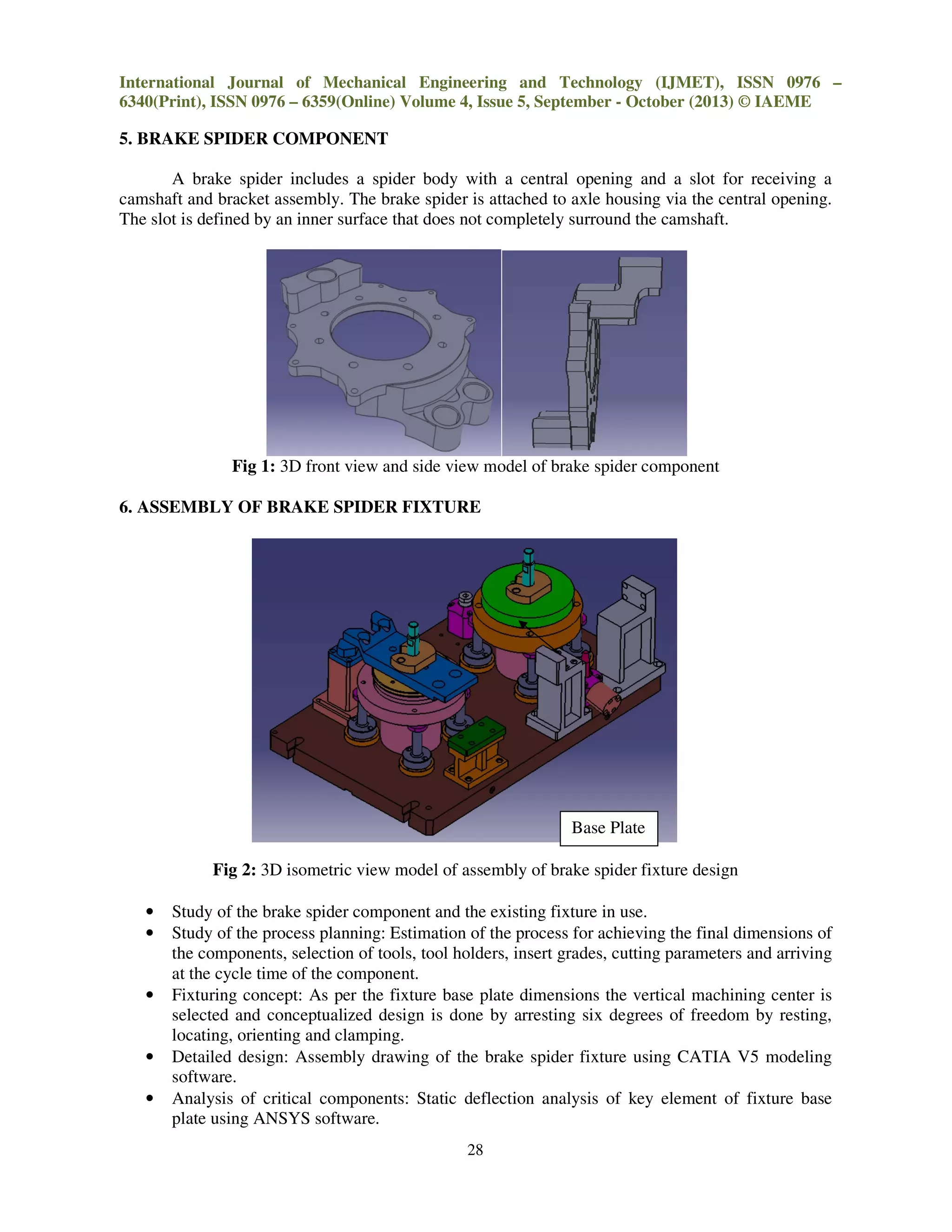 Modeling and analysis of base plate for brake spider fixture by fem ...