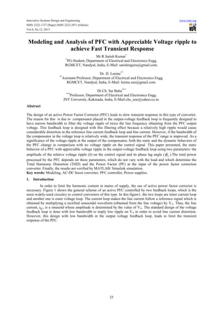 Modeling and analysis of pfc with appreciable voltage ripple to achieve fast transient response ...