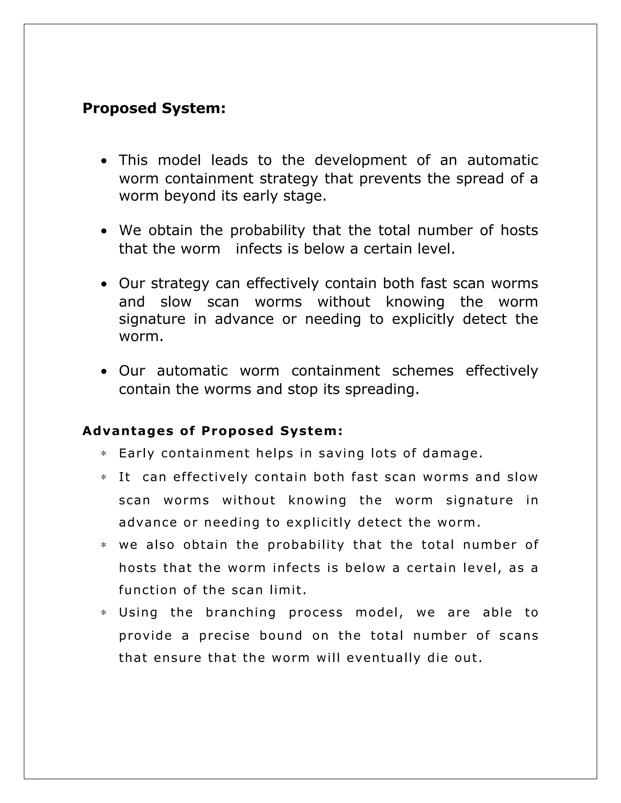 Modeling and automated containment of worms (synopsis) | PDF