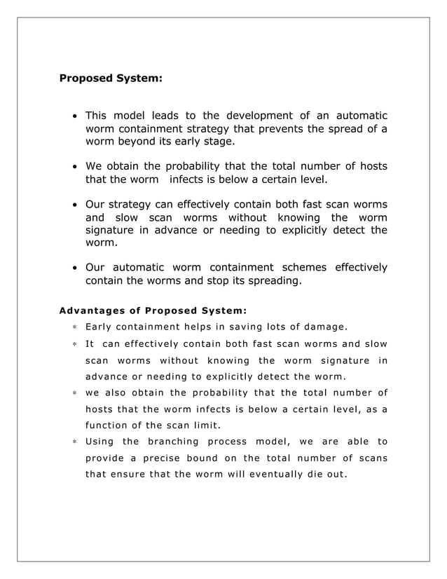 Modeling and automated containment of worms (synopsis) | DOC