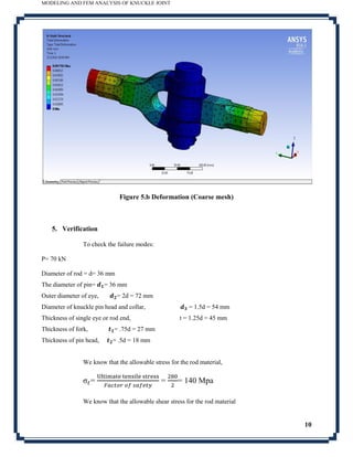Modeling and fem analysis of knuckle joint | PDF | Needlework | Arts ...