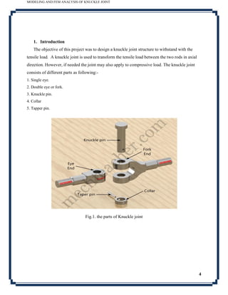 Modeling and fem analysis of knuckle joint | PDF | Needlework | Arts ...