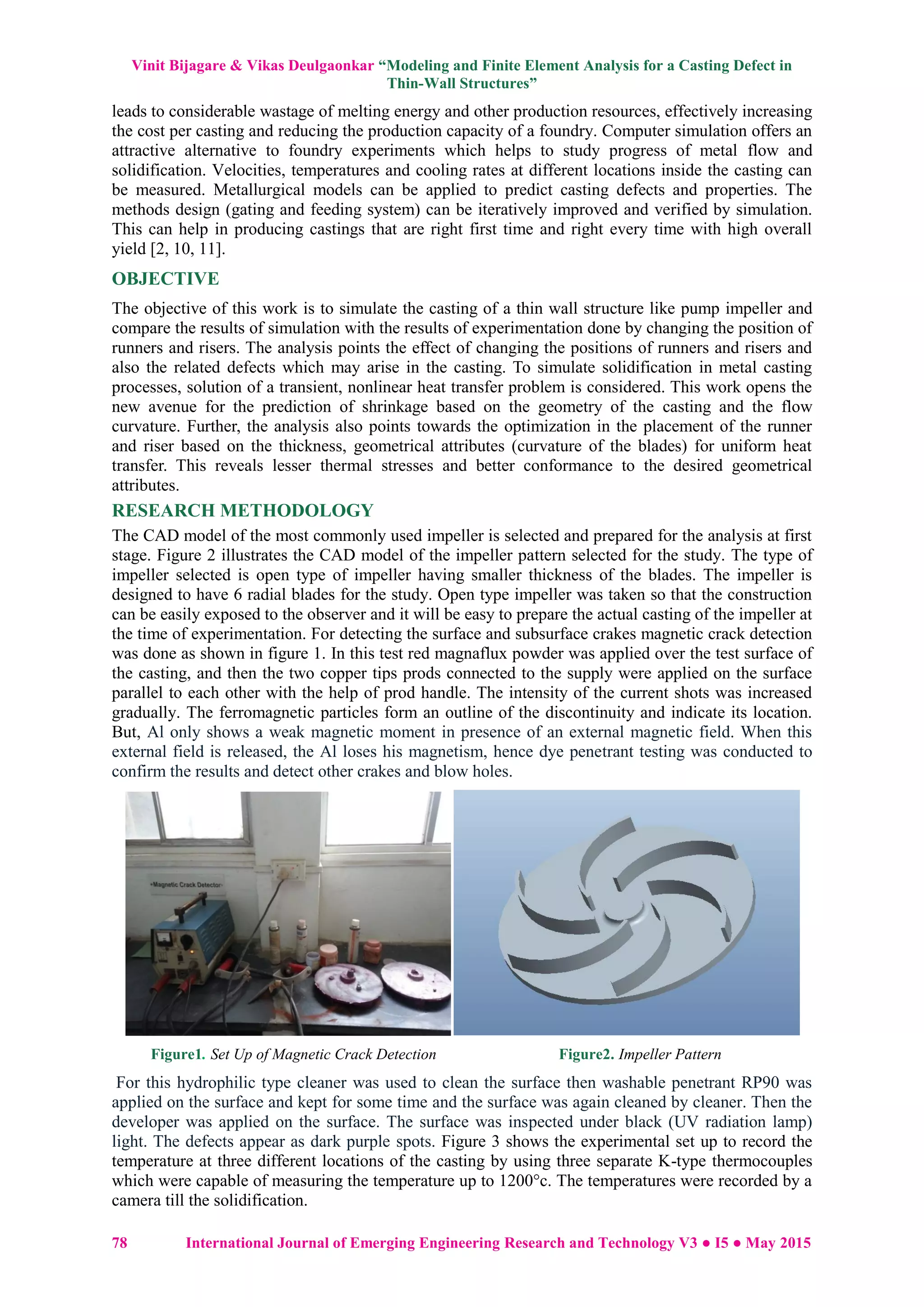 Modeling And Finite Element Analysis For A Casting Defect In Thin Wall