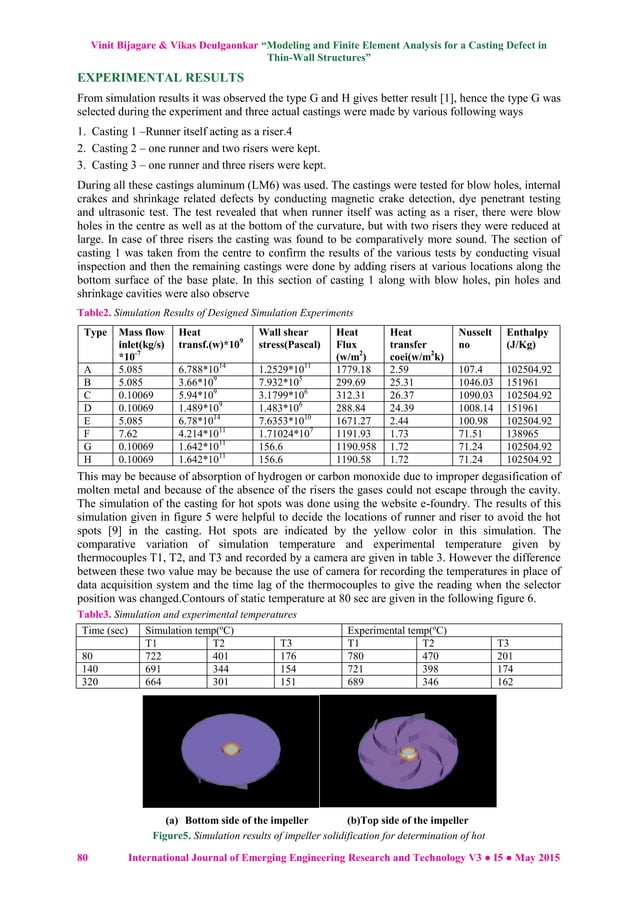 Modeling And Finite Element Analysis For A Casting Defect In Thin Wall