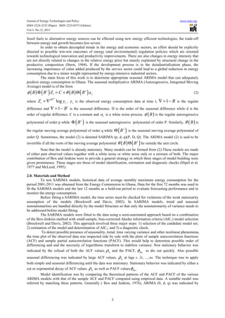 Modeling and forecasting energy consumption in ghana | PDF