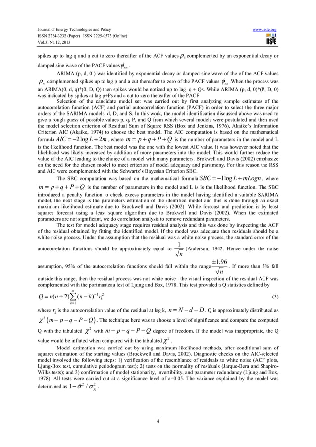 Modeling And Forecasting Energy Consumption In Ghana Pdf