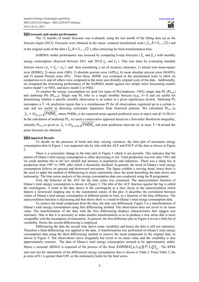 Modeling And Forecasting Energy Consumption In Ghana Pdf