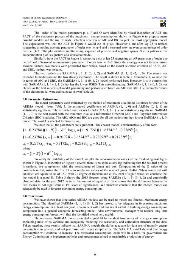 Modeling And Forecasting Energy Consumption In Ghana Pdf