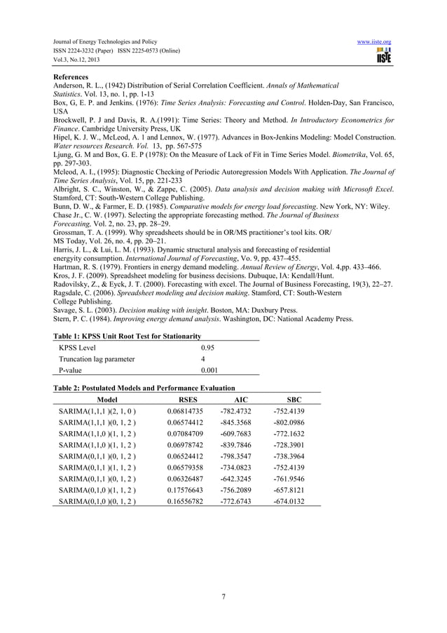 Modeling And Forecasting Energy Consumption In Ghana Pdf