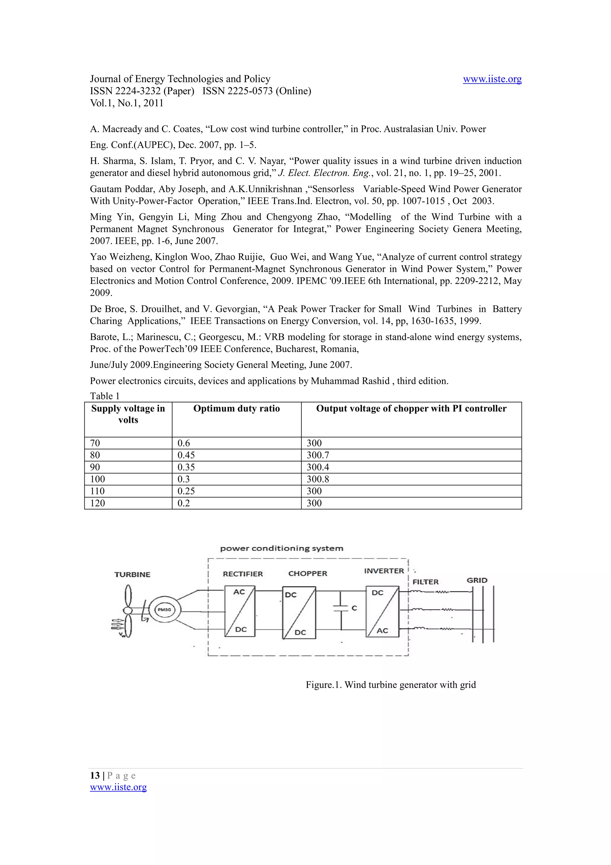 Modeling and performance analysis of a small scale direct driven pmsg ...