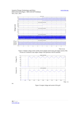 Modeling and performance analysis of a small scale direct driven pmsg based wind energy ...