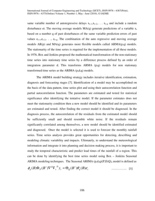 Modeling and predicting the monthly rainfall in tamilnadu | PDF