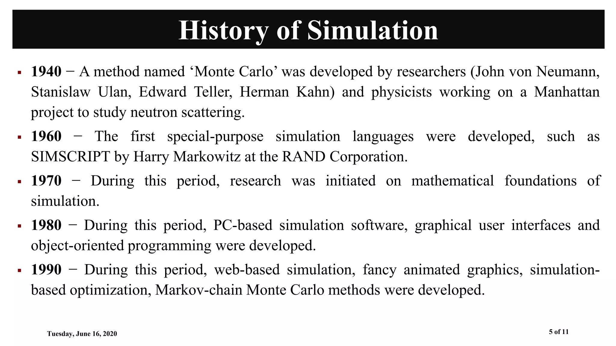 Modeling And Simulation Pptx
