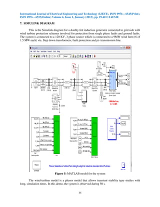 Modeling and simulation of dfig to grid connected wind power generation using matlab | PDF