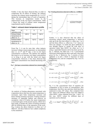 Modeling and simulation of mee system under fouling condition | PDF