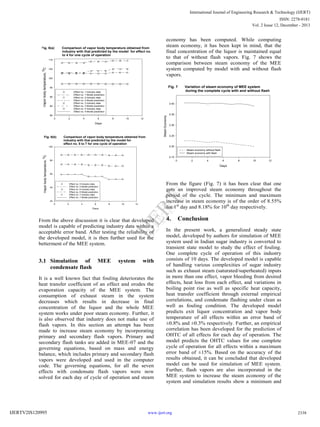 Modeling and simulation of mee system under fouling condition | PDF