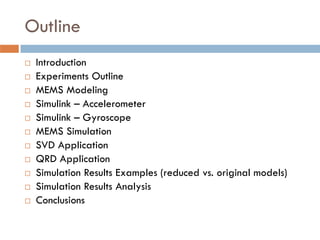 Modeling and simulation of MEMS | PPT