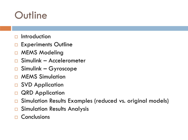 Modeling and simulation of MEMS | PPT