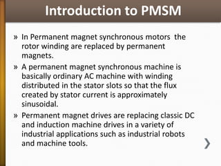 Modeling and simulation of pmsm | PPT
