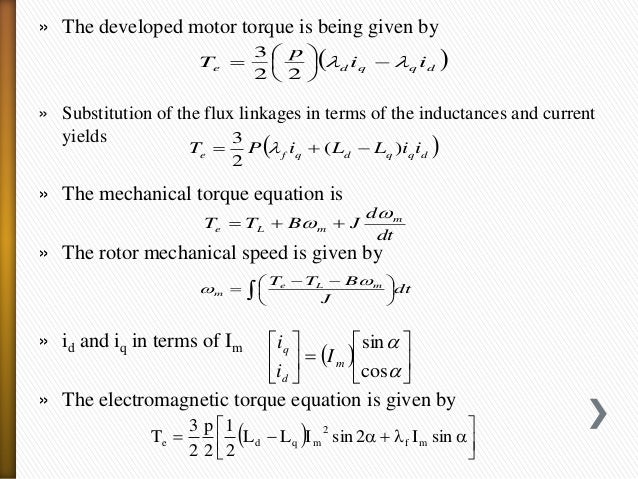 Modeling and simulation of pmsm