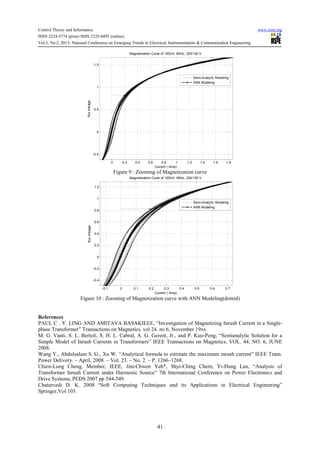 Modeling and simulation of single phase transformer inrush current using neural network | PDF