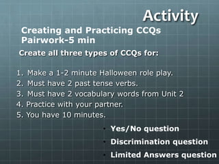 Modeling & CCQs | PPTX