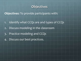 Modeling & CCQs | PPTX