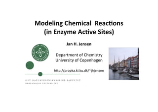 Modeling Chemical Reactions (in Enzyme Active Sites) | PDF | Chemistry ...