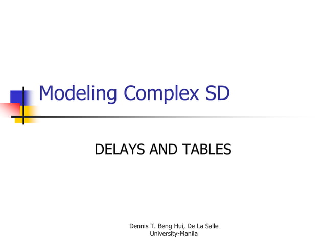 Modeling Complex SD | PPT