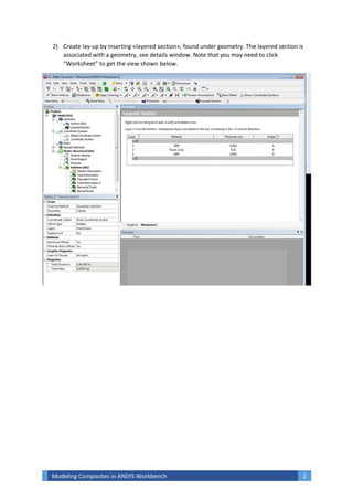 Modeling composites in ansys workbench | PDF