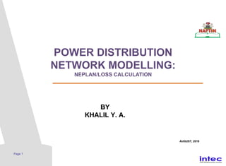 Modeling distribution networks with neplan | PDF