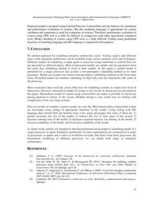 Modeling enterprise architecture using timed colored petri net single processor scheduling | PDF