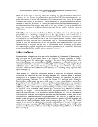 Modeling enterprise architecture using timed colored petri net single processor scheduling | PDF